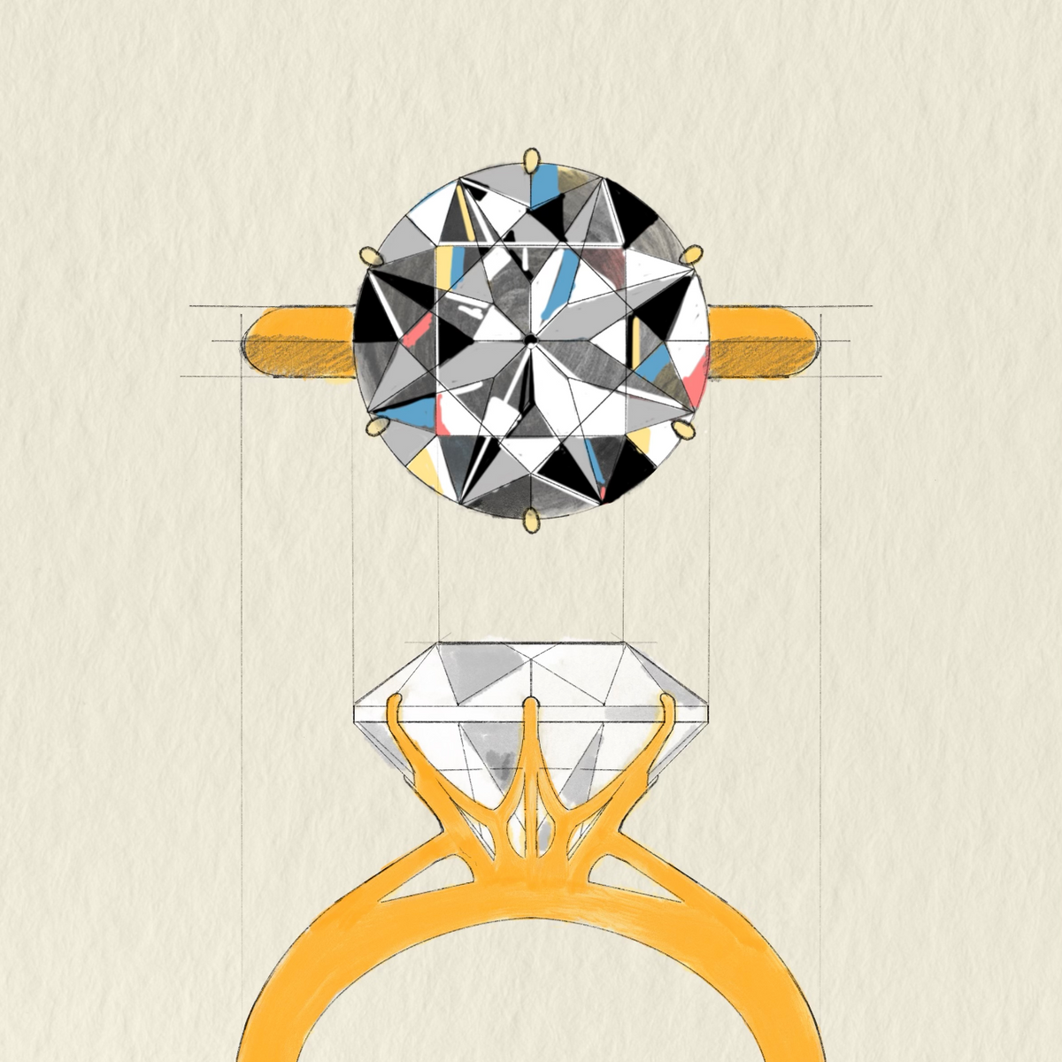 Solitaire (single-stone) vintage & antique engagement rings: 6 ...