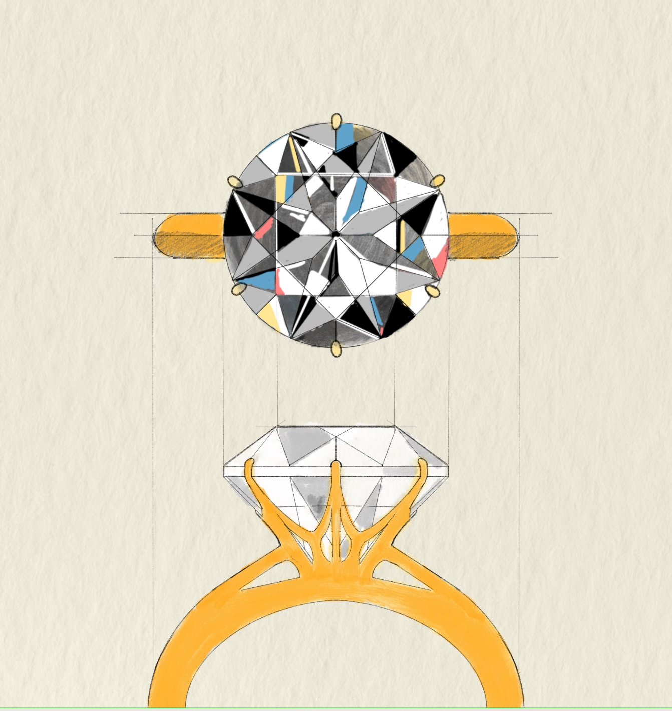 Antique, 2.2ct round-cut diamond solitaire engagement ring, platinum ...