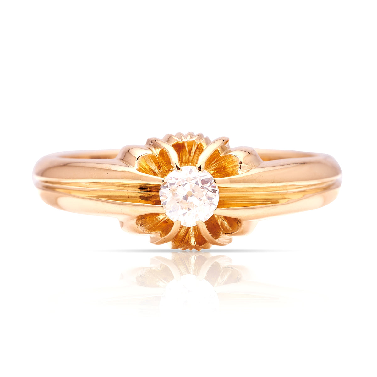 Antique, Edwardian solitaire diamond ring, hallmarks for 1912 – Antique ...