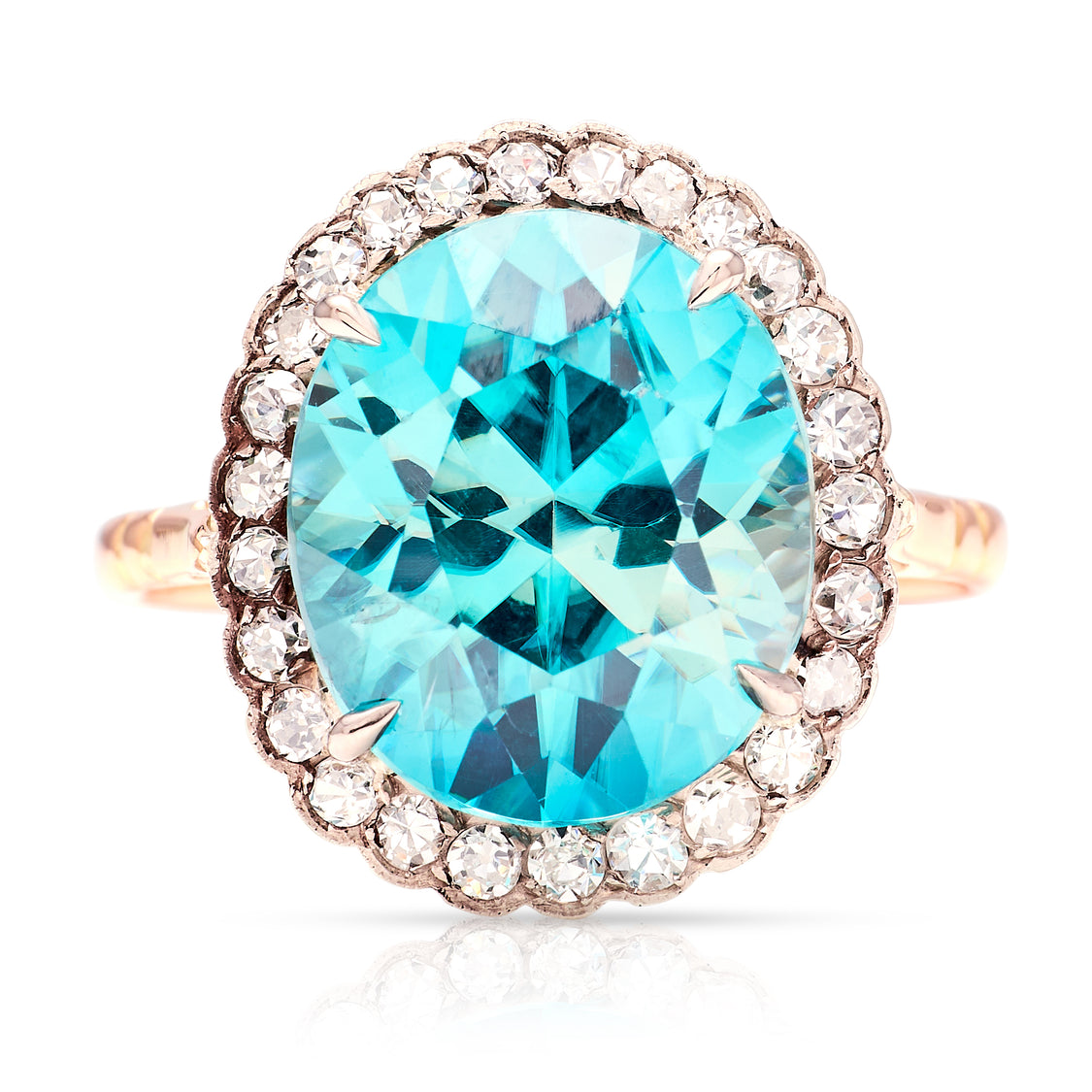 Zircon vintage & antique rings, mostly blue but also red, green and ...