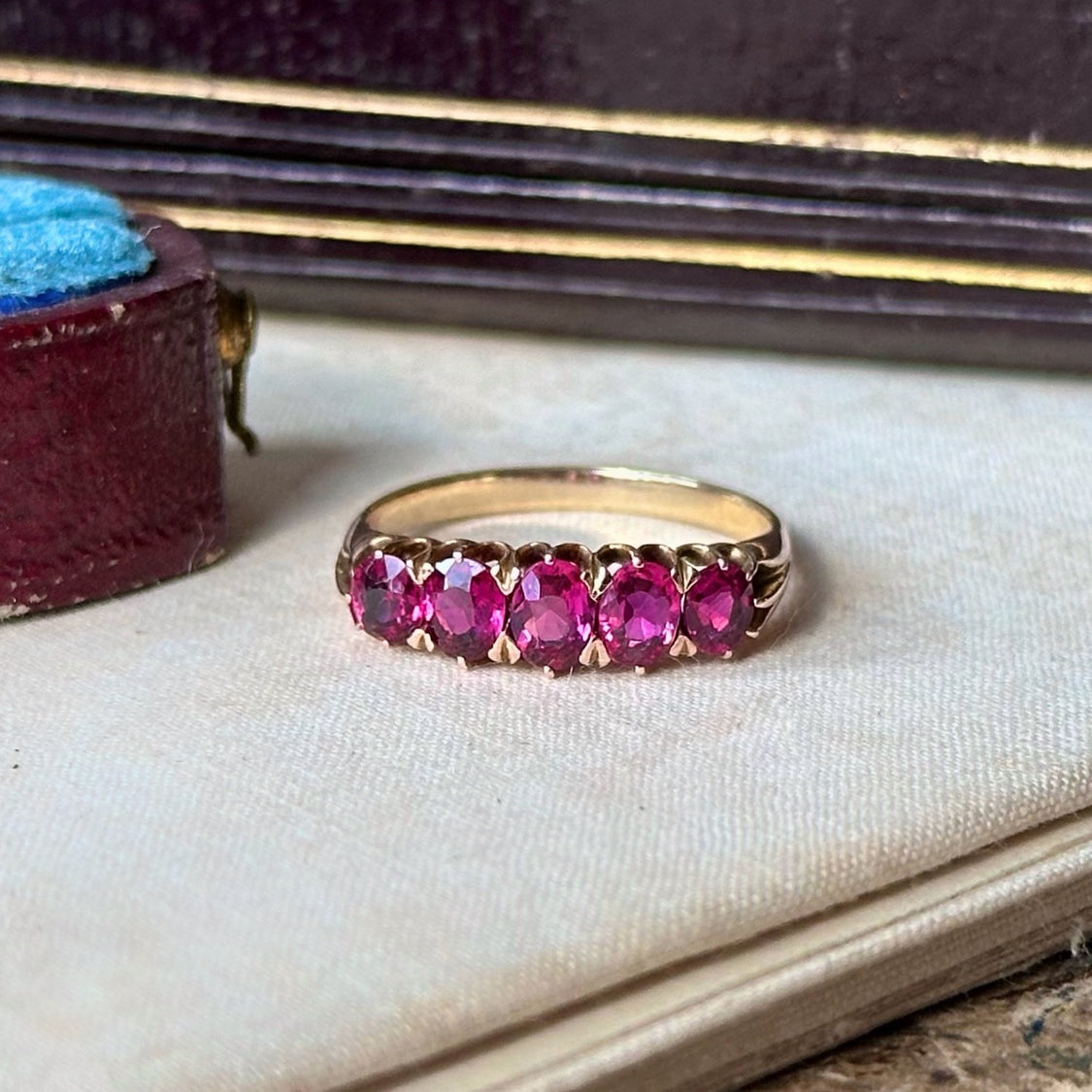 Antique, Edwardian five-stone ruby ring – Antique Ring Boutique