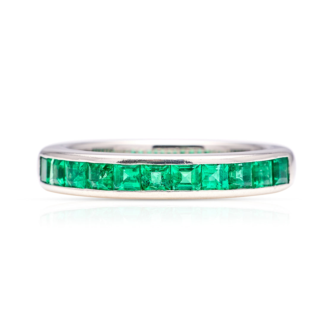 Vintage, Tiffany & co. emerald half eternity ring – Antique Ring Boutique