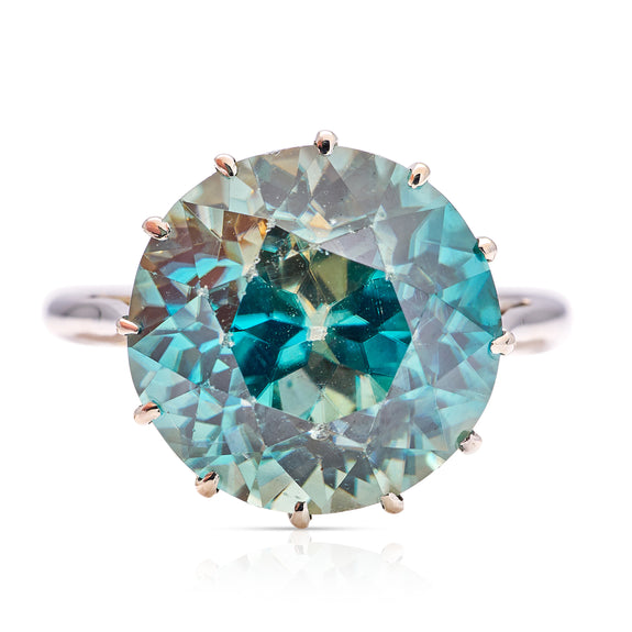 Zircon vintage & antique rings, mostly blue but also red, green and ...