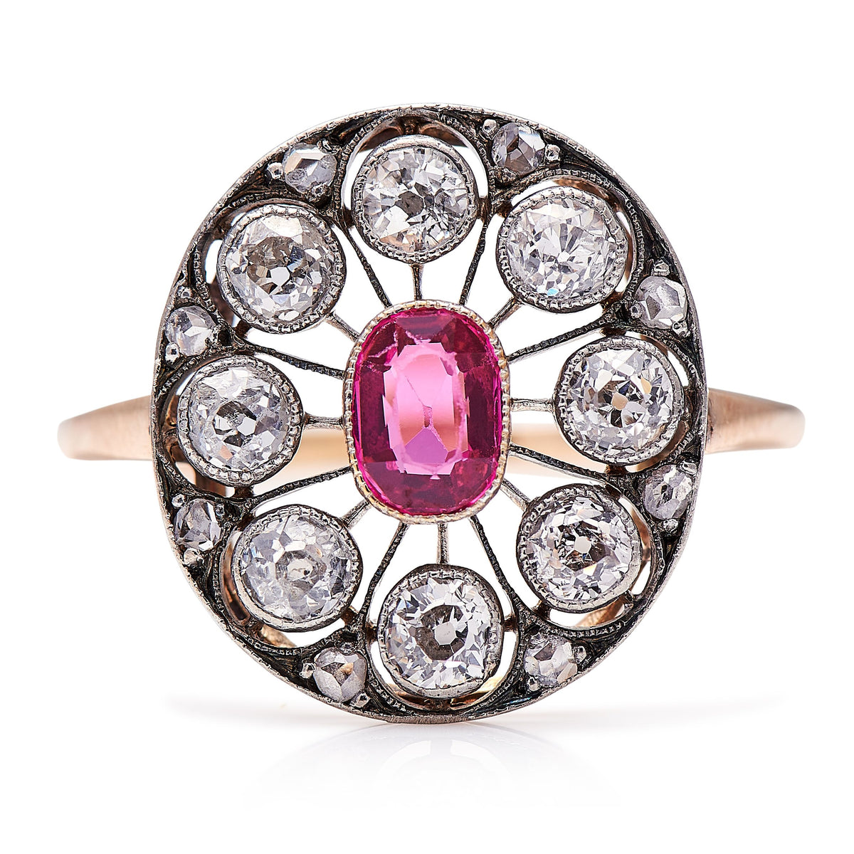 Belle Époque ruby & diamond cluster ring – Antique Ring Boutique : US ...